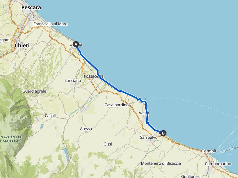 Bici: Ciclabile dei Trabocchi: Ortona - Fossacesia Marina - Spiaggia di ...